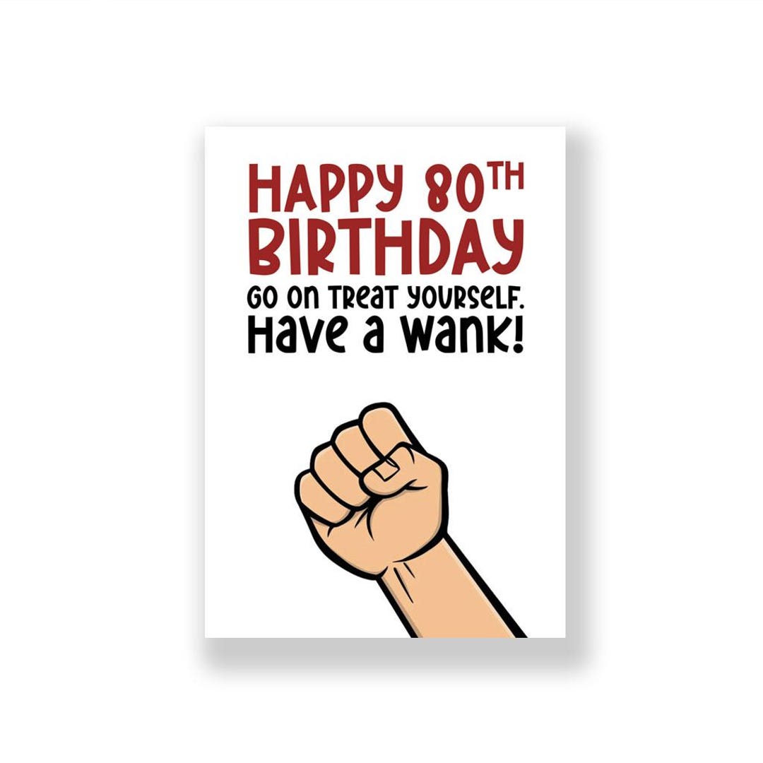 Funny 80th Birthday Card | Funny Happy 80th Birthday Card | Rude ...