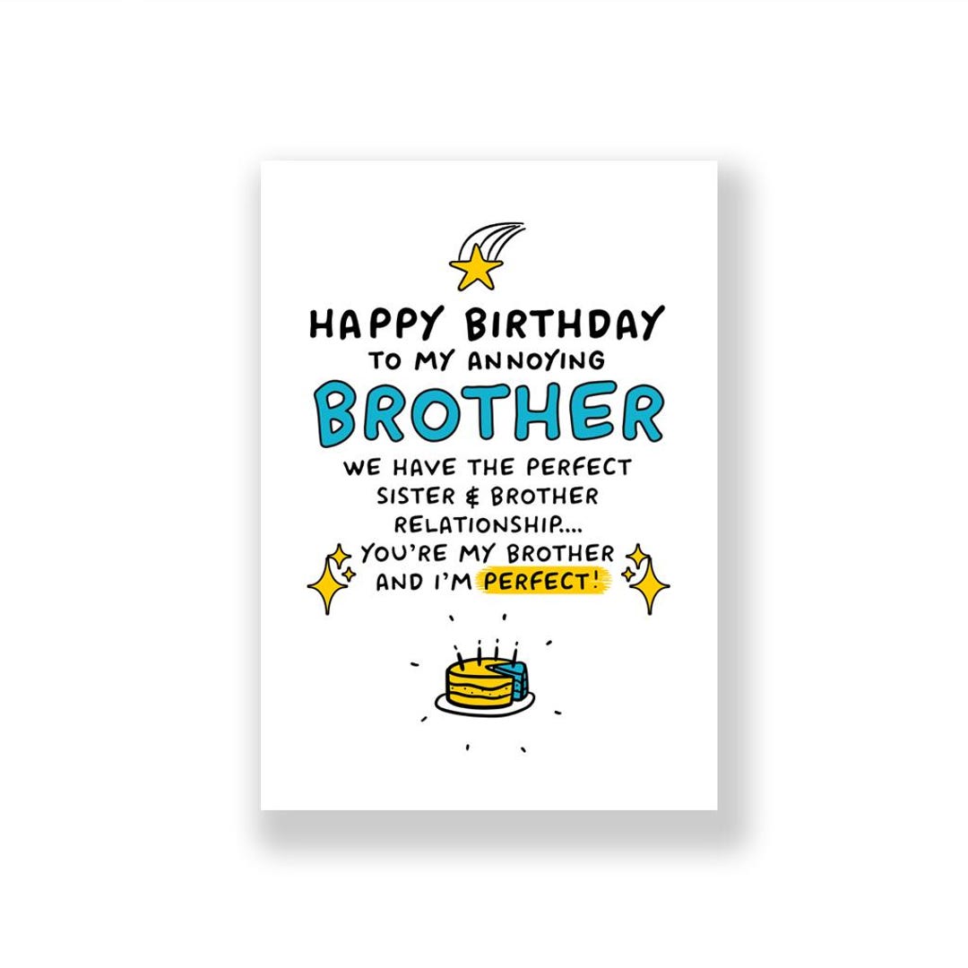 Funny Brother Birthday Card Funny Happy Birthday Card Rude Brother ...