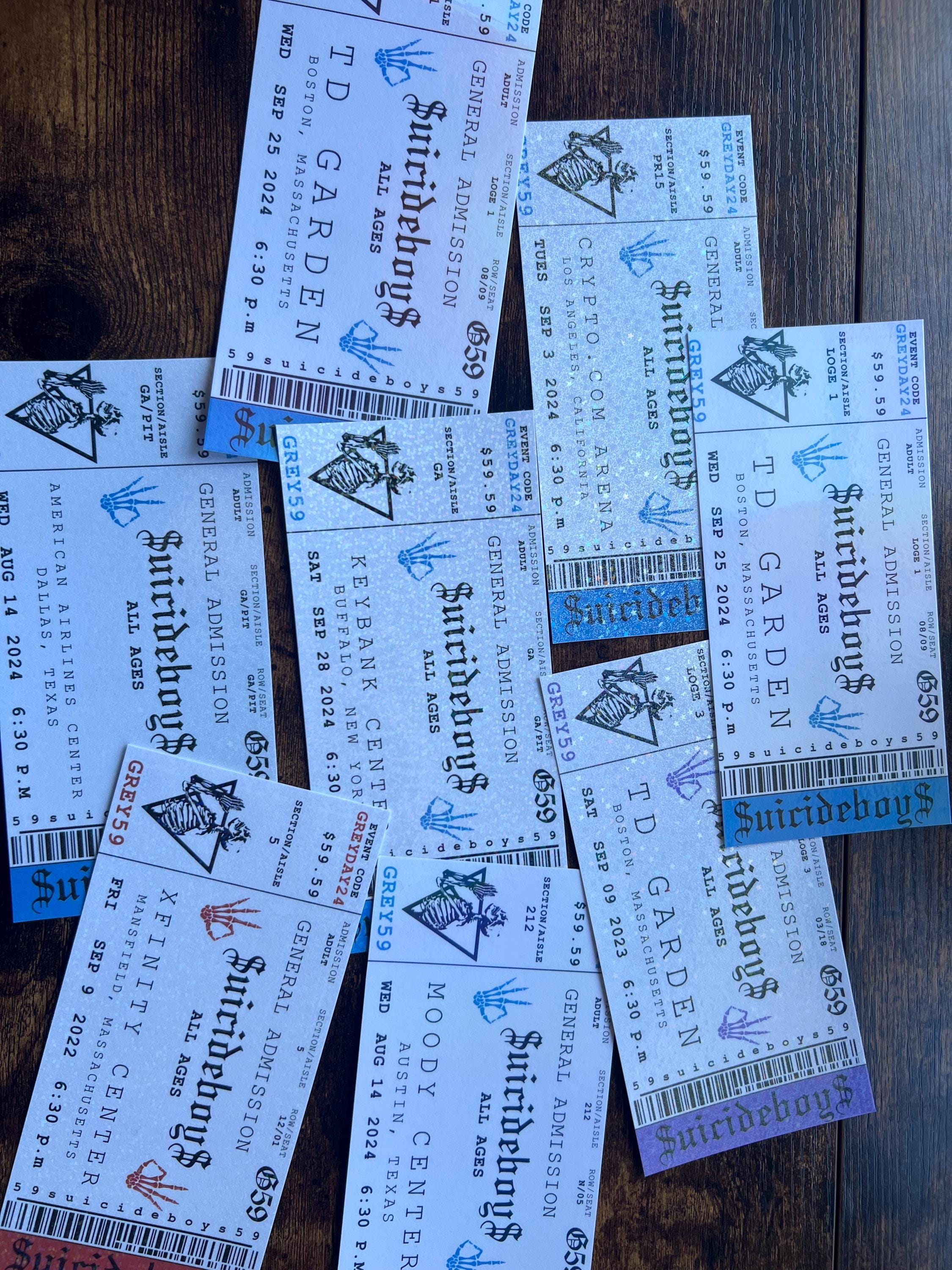 CUSTOM CONCERT TICKET • Physical Item • Holographic Laminate ...