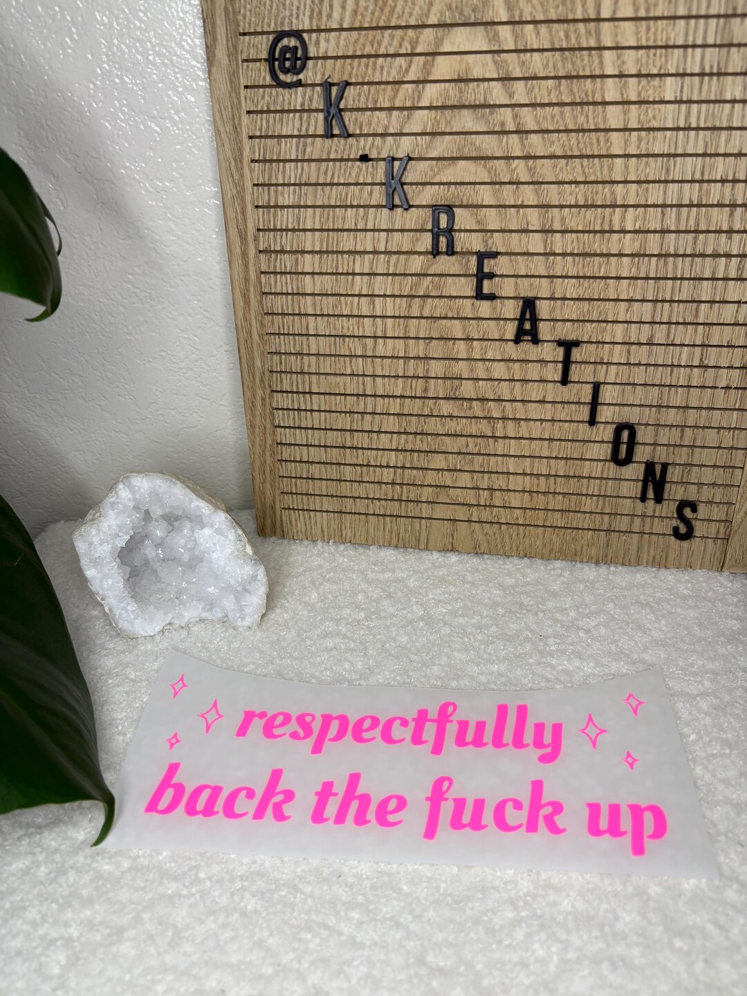 Respectfully Back the F*ck up Vinyl Car Decal - Etsy