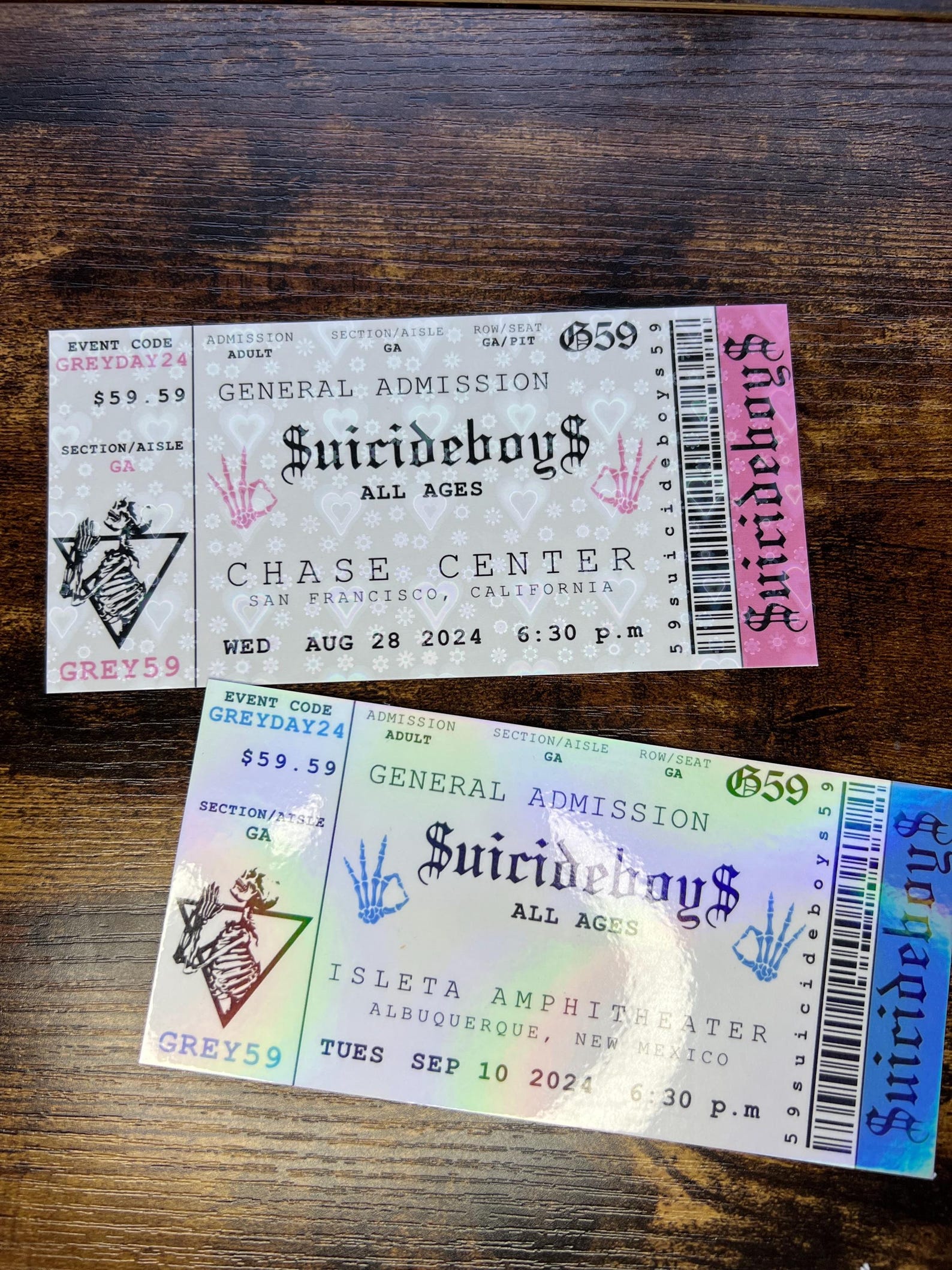 CUSTOM CONCERT TICKET • Physical Item • Holographic Laminate ...