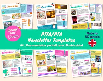 UK PTA/PTFA A4 Newsletter Templates Bundle for Primary Schools ...