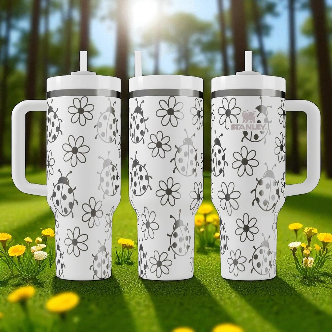 Engraved Ladybug Tumbler — Stanley Cup 14oz 20oz 30oz 40oz — Cute ...