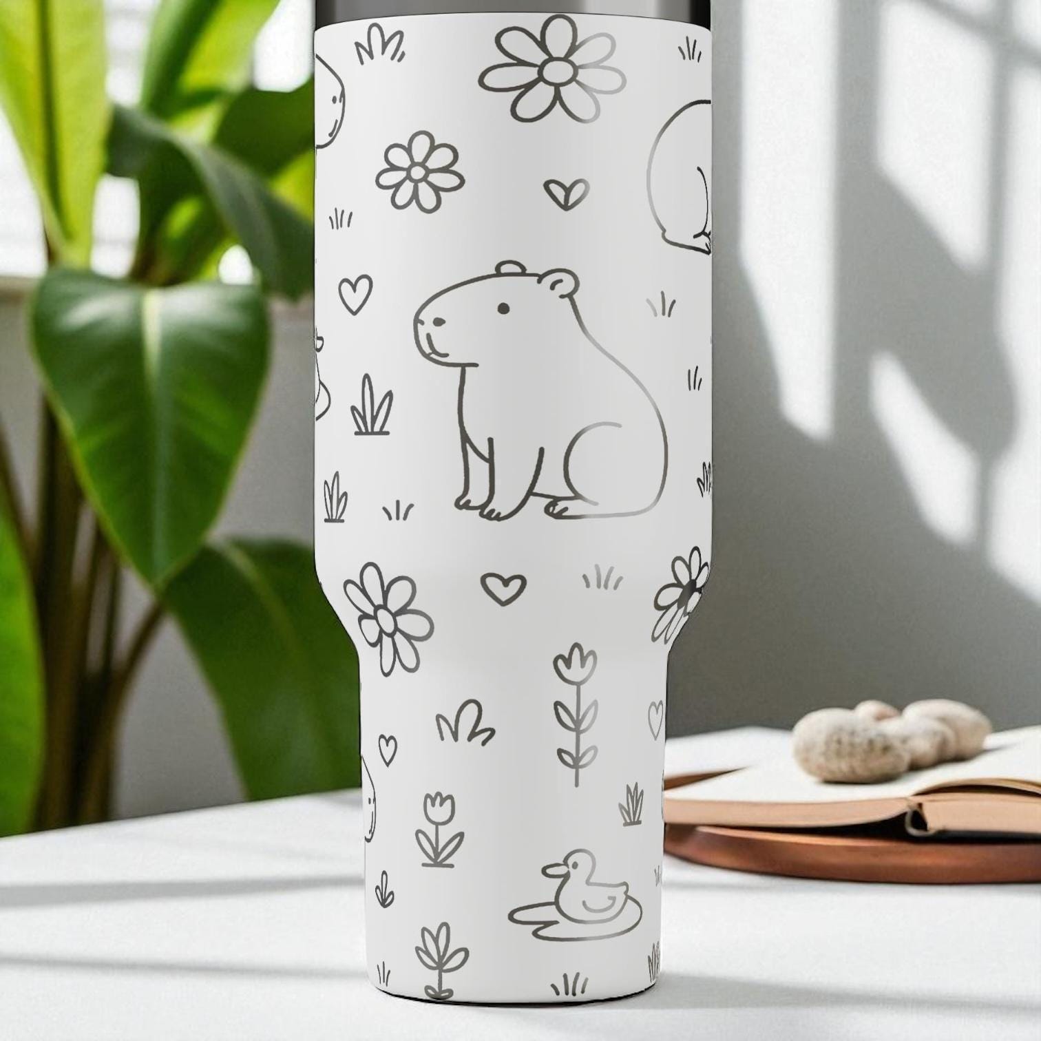 Engraved Capybara Stanley Tumbler – Cute Relaxing Animal Cup With ...