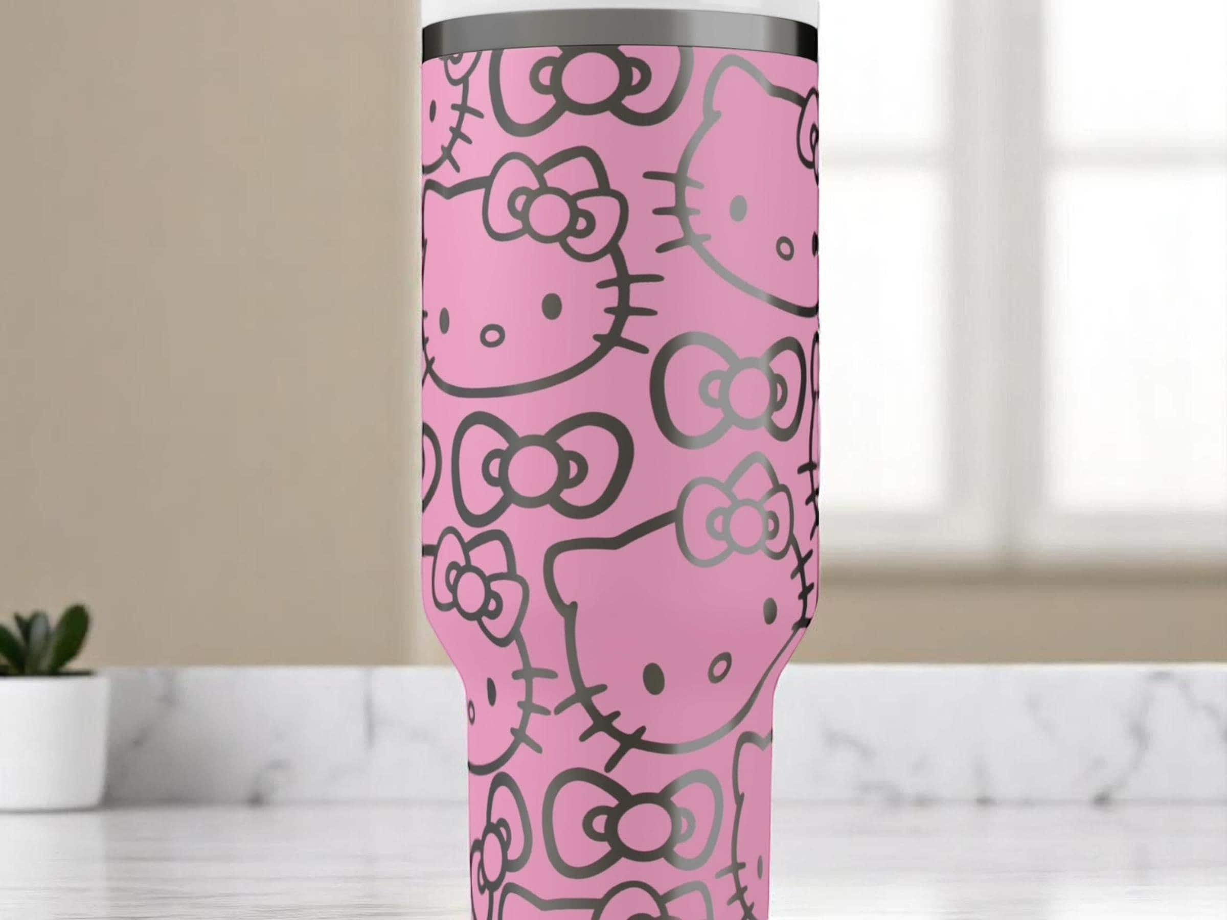 Engraved Hello Kitty Pink Tumbler | Cute Tumbler | Hello Kitty Cup ...