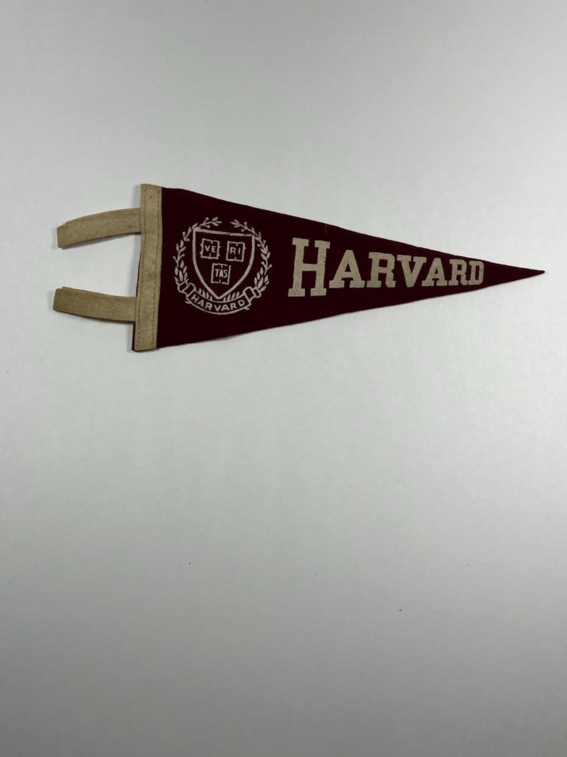 Vintage 50s Harvard Pennant - Etsy