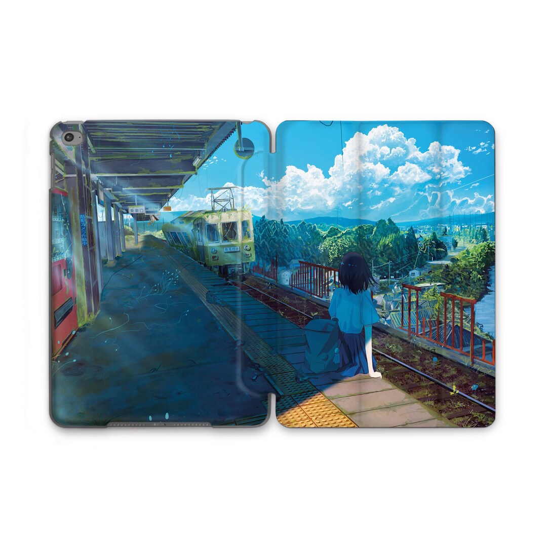 Train Station Girl Overlooking Green Valley iPad Flip Case for Pro Air ...