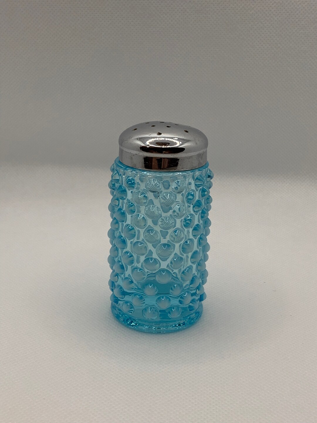 Vintage Fenton Blue & White Milk Glass Edge Hobnail Single Shaker - Etsy
