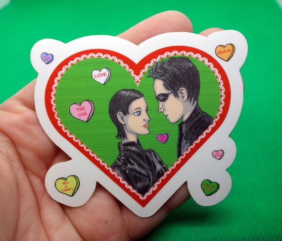 Matrix Valentine Sticker the One Neo Trinity Love - Etsy