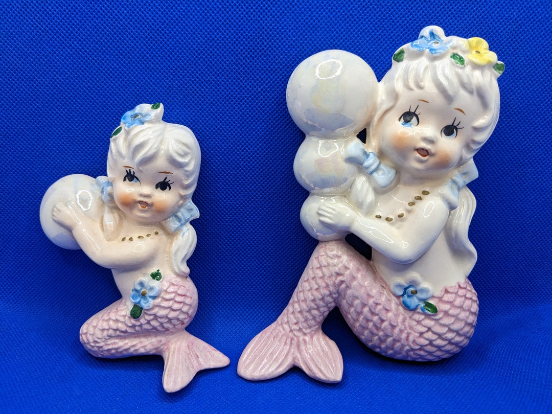 Vintage Tilso Ceramic Mermaids Wall Plaques Kitschy - Etsy