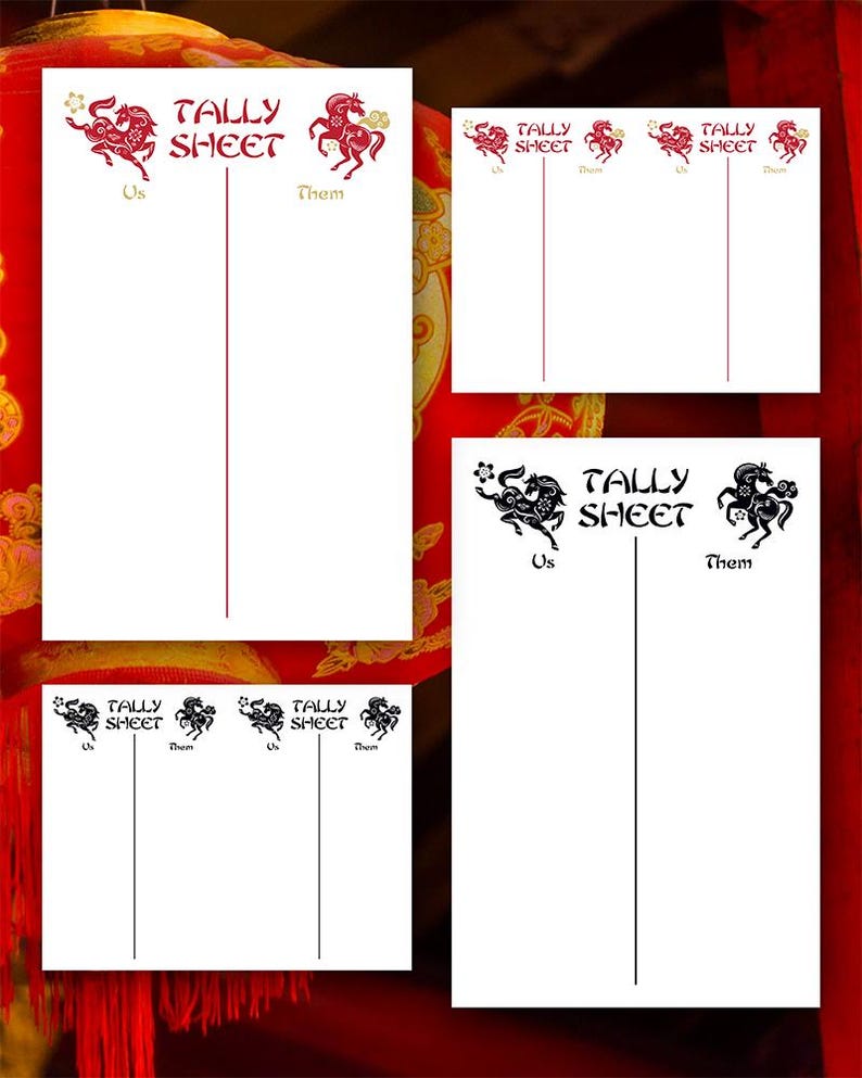 Chinese New Year 2026 Bunco Tally Sheet - Etsy