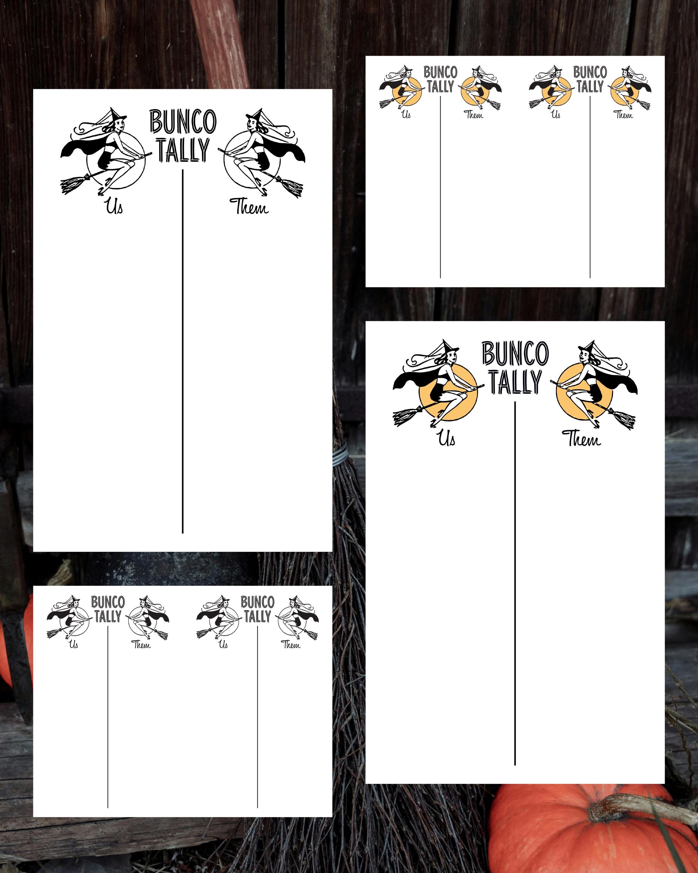 Vintage Halloween Bunco Tally Sheet - Etsy