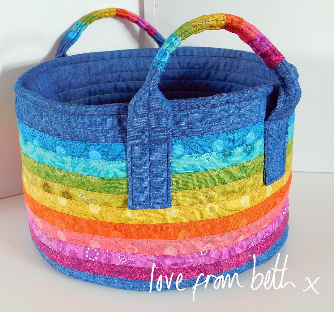 Rainbow Basket PDF Sewing Pattern - Etsy