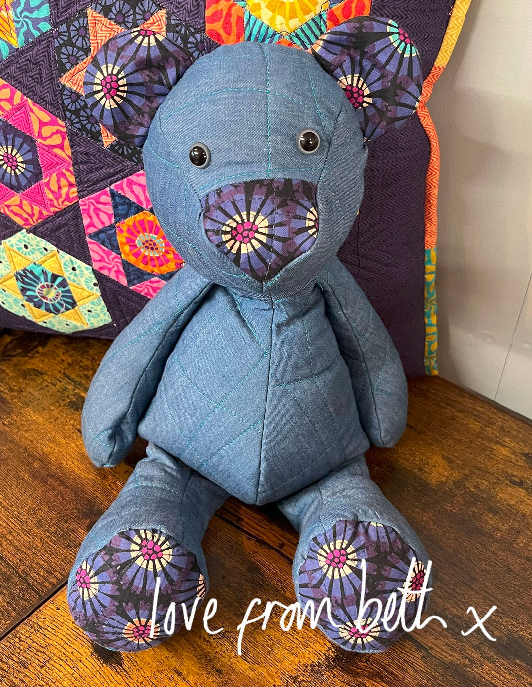 Patchwork Ted Sewing Pattern - Etsy