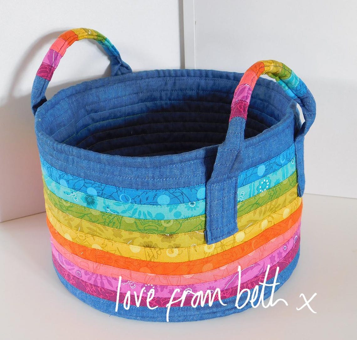 Rainbow Basket PDF Sewing Pattern - Etsy