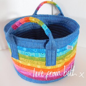 Rainbow Basket PDF Sewing Pattern - Etsy