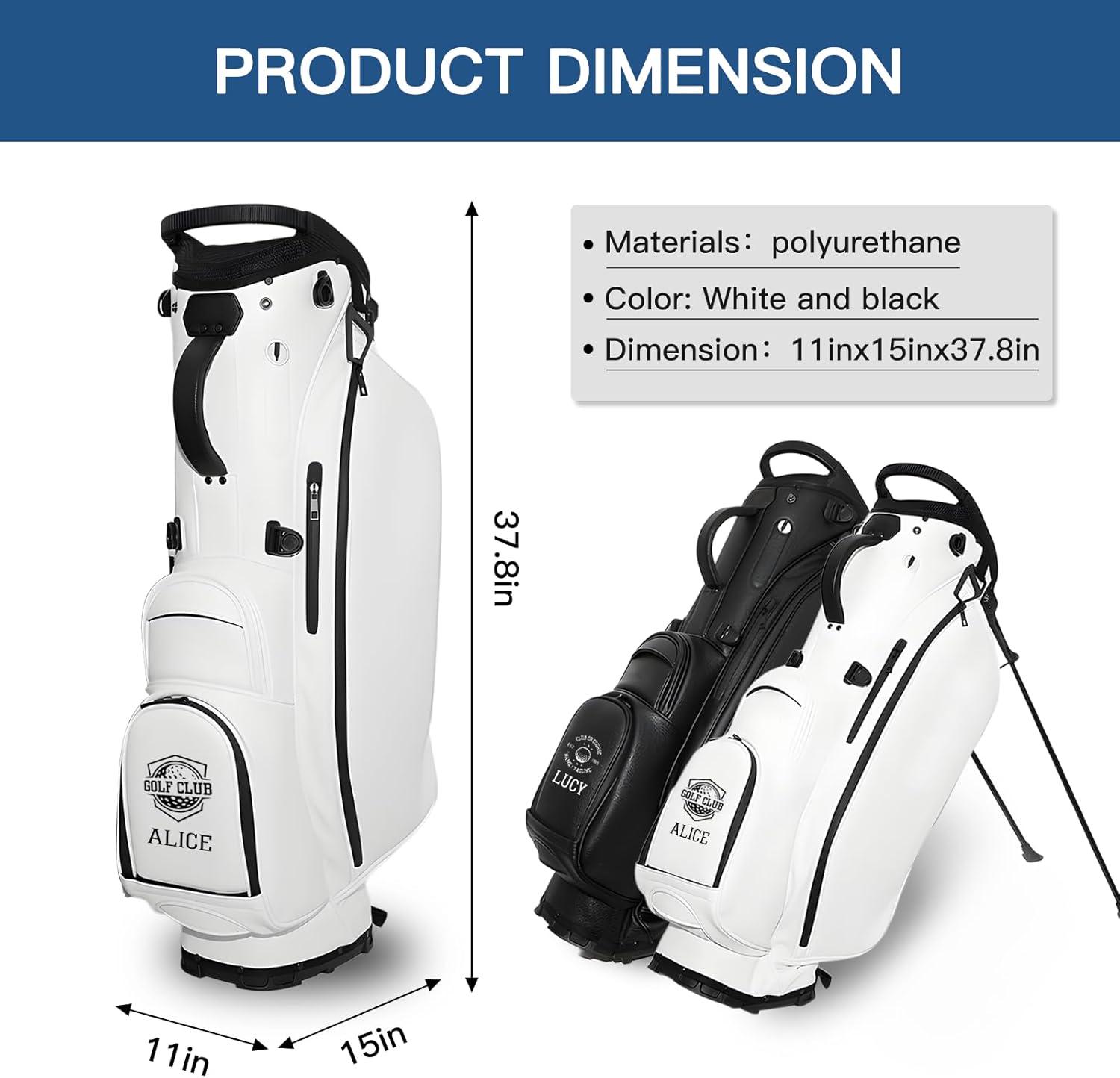 Personalized Stand Golf Bag, Custom Golf Cart Bag, Golf Carry Bag, Golf ...