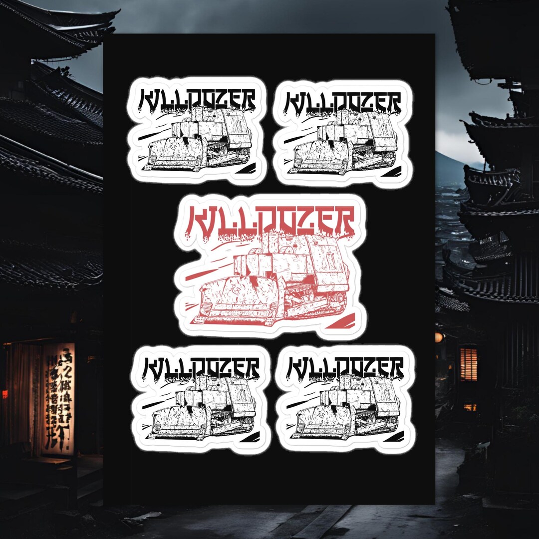 Killdozer Stickers. Japanese Style Killdozer Mini Sticker Sheet - Etsy