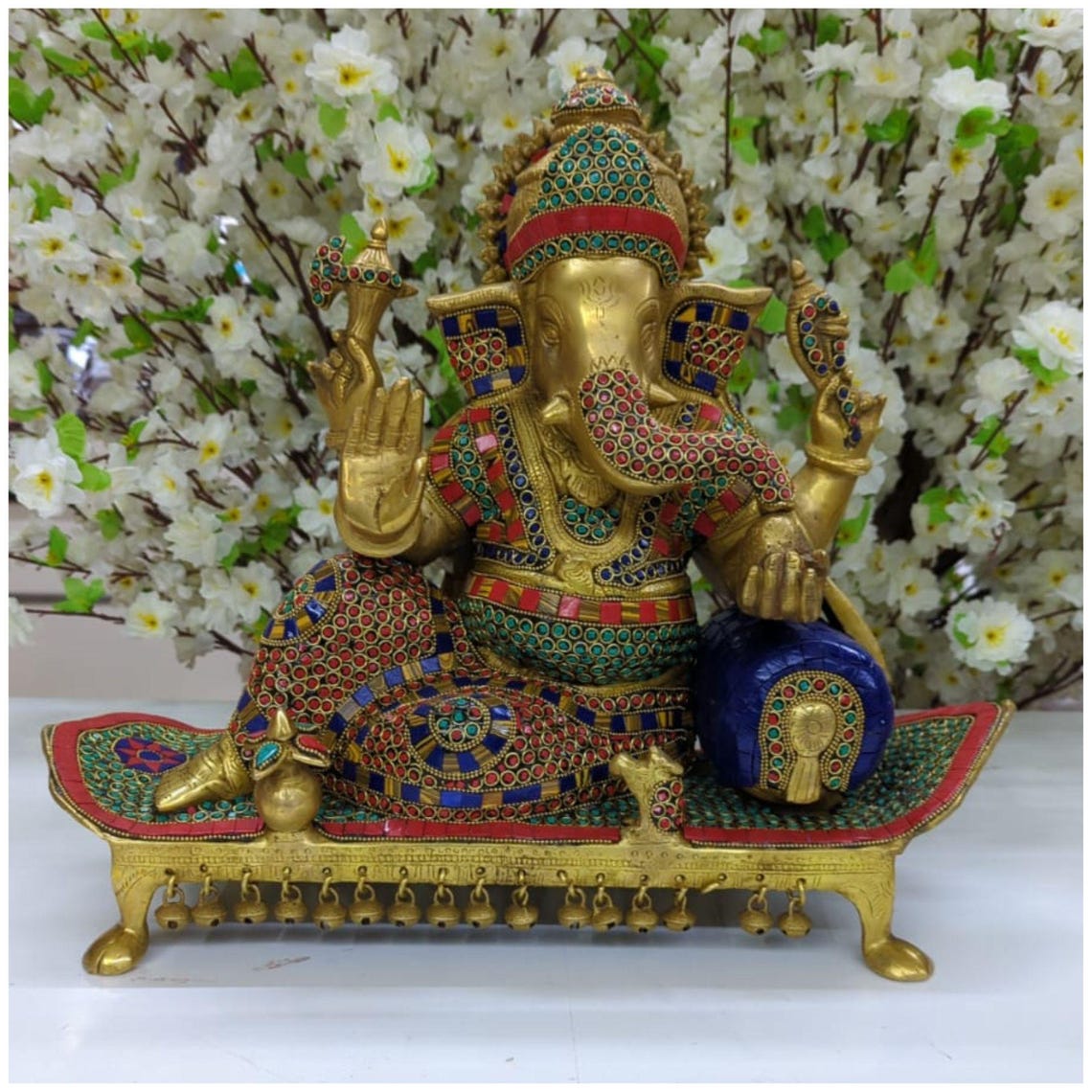 Large Ganesha Statue Big Ganesh Idol Stone Work Ganesha Figurine ...