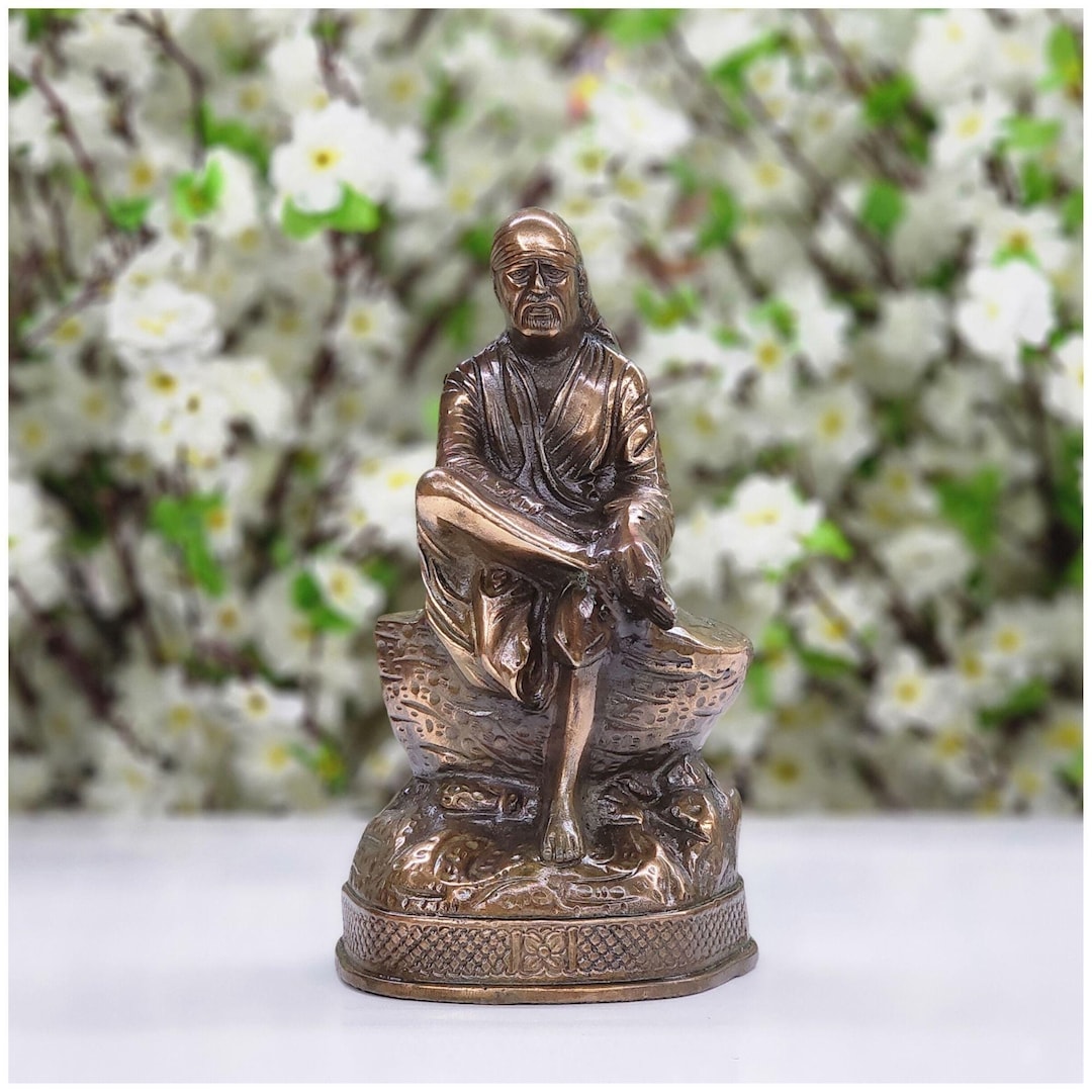 Sai Baba Statue Large Sai Nath Idol Bronze Shirdi Sai Baba Figurine ...