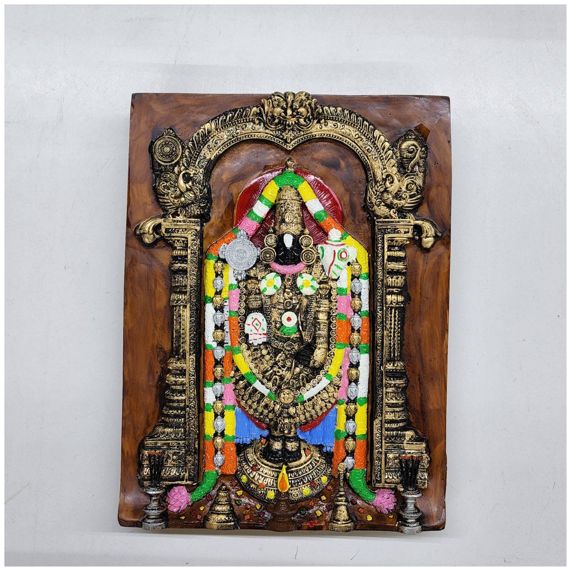 Tirupati Balaji Wall Hanging: Hindu God, Temple Decor (9.10 X 6.80 Inch ...