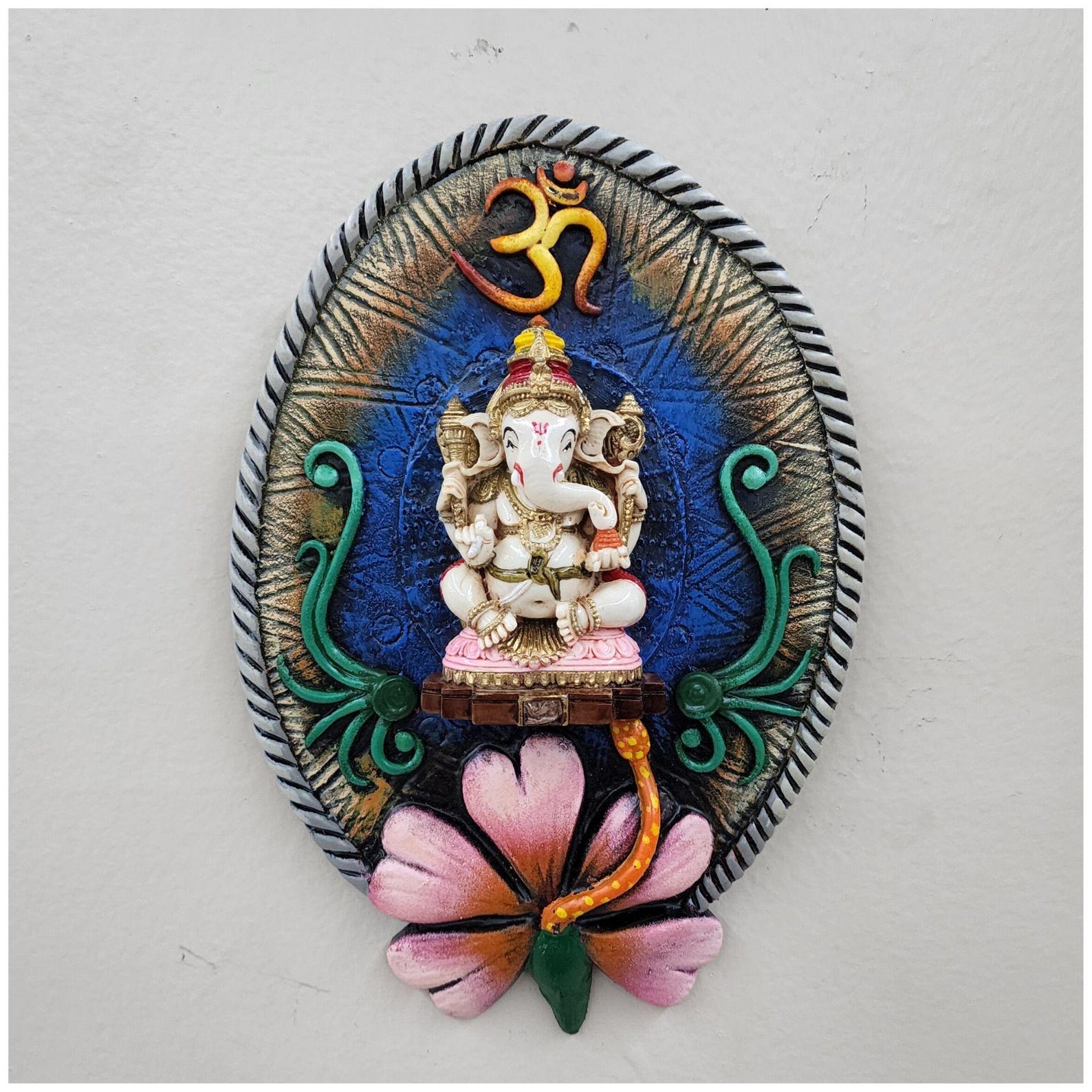 Lord Ganesha Wall Hanging Plate for Home Entrance Decor Ganesha Wall ...