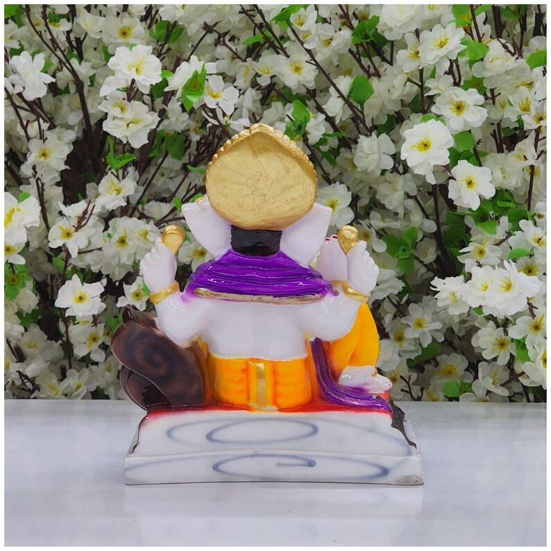 Small Resin Ganesha Statue, Hindu Elephant God Idol, Pooja Murti - Etsy