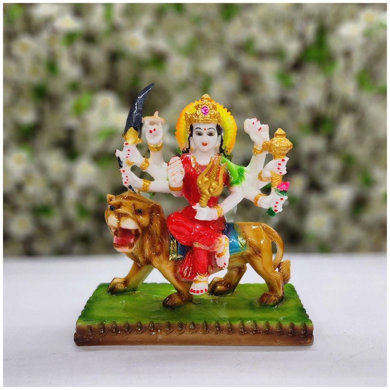 Durga Ma Statue Small Durga Idol Indian Handmade Durga Mata Figurine ...