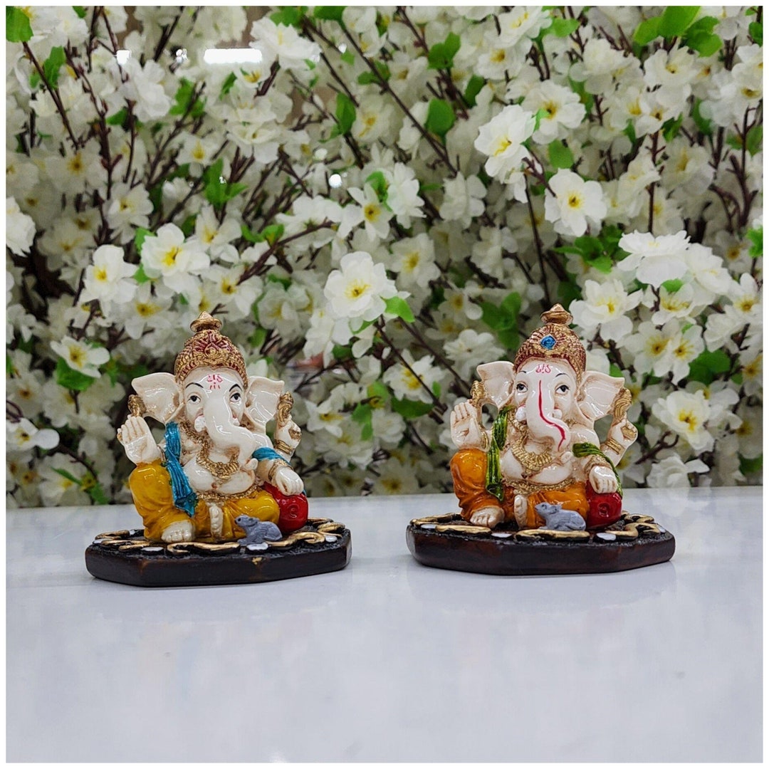 Mini Ganesha Statue, Hindu Temple Home Decor (3.4 Inch) - Etsy