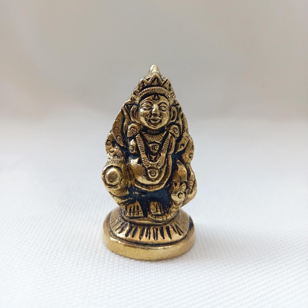 Brass Kuber Maharaj Statue: Hindu God of Wealth (1.6 Inch) - Etsy
