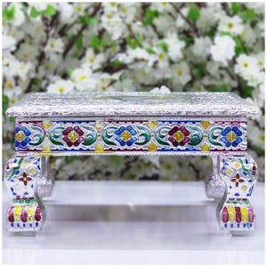 Indian Traditional Bajot Pooja Chowki God Sitting Stool Handmade Bajot ...