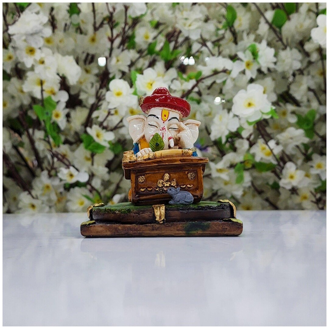 Lord Ganesha Statue Ganesh Writing Script Religious Script Ganesha Idol ...