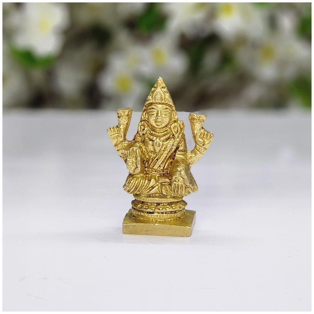 Brass Lakshmi Statue, Hindu Goddess of Fortune, Diwali Puja Decor - Etsy