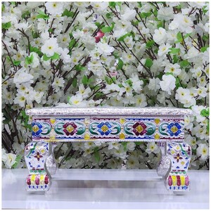 Indian Traditional Bajot Pooja Chowki God Sitting Stool Handmade Bajot ...