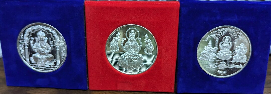 20 Gm Goddess Laxmi Silver Coin in 20GM Pure Silver 999 for Diwali and ...