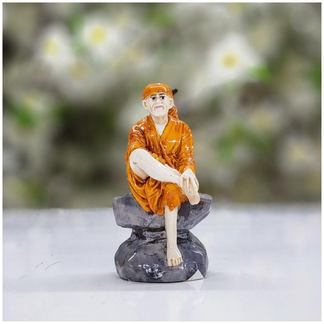 Sai Baba Statue Small Sai Nath Idol Shirdi Sai Baba Figurine Hindu God ...