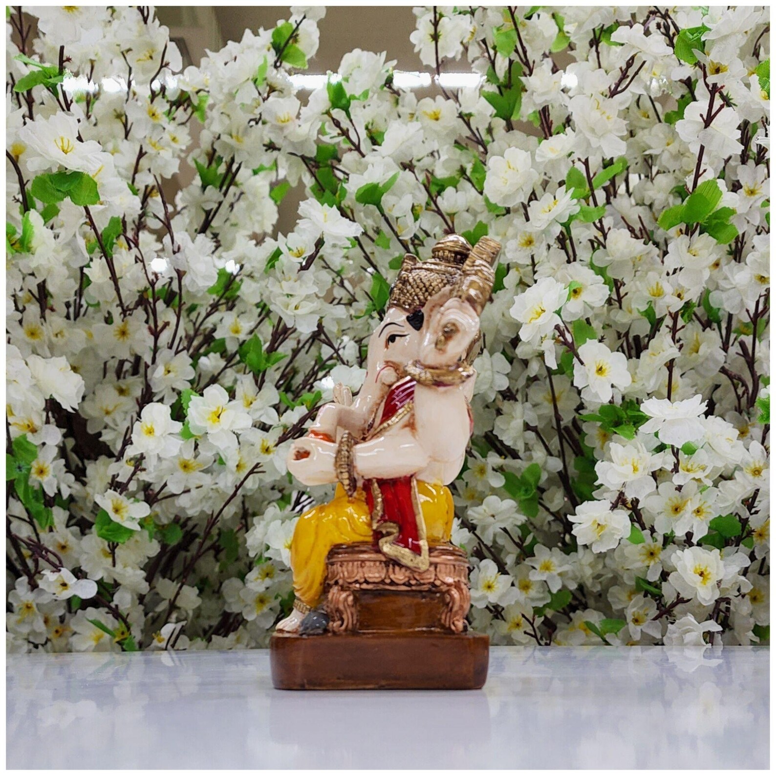 Small Ganesha Statue Lord Ganesh Ji Idol for Temple Hindu Good Luck God ...
