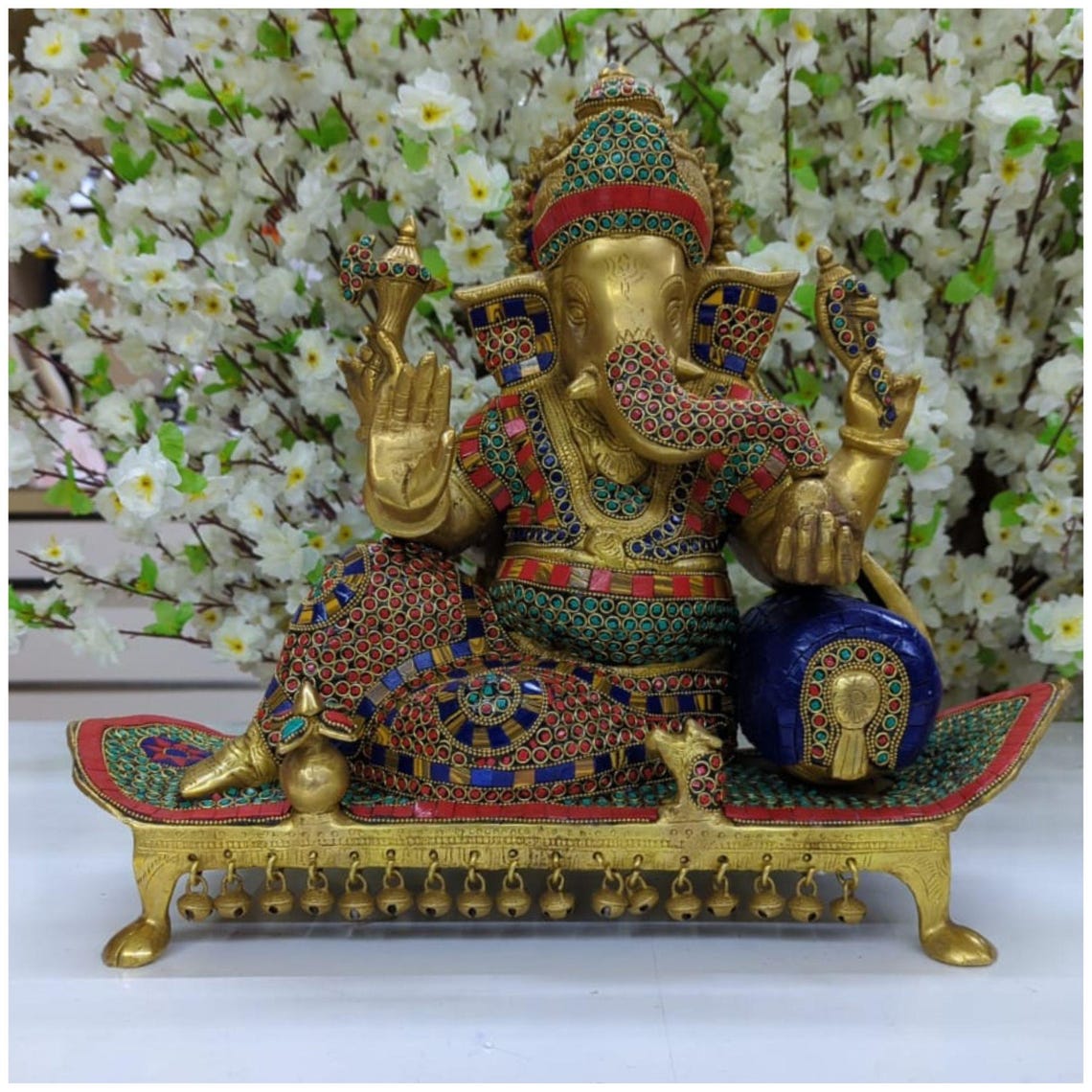 Large Ganesha Statue Big Ganesh Idol Stone Work Ganesha Figurine ...