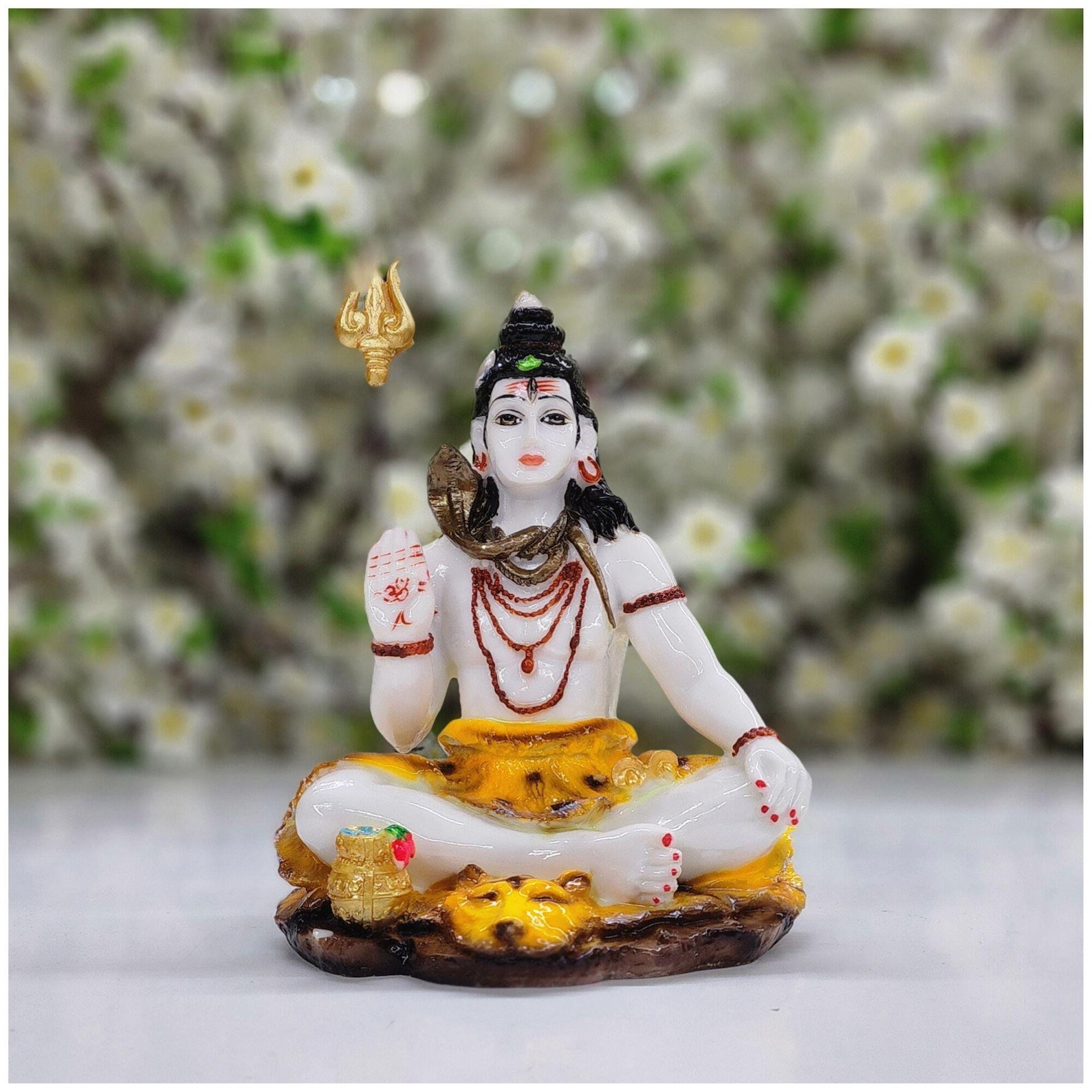 Small Shiva Statue, Hindu God Idol, Marble Dust Resin - Etsy
