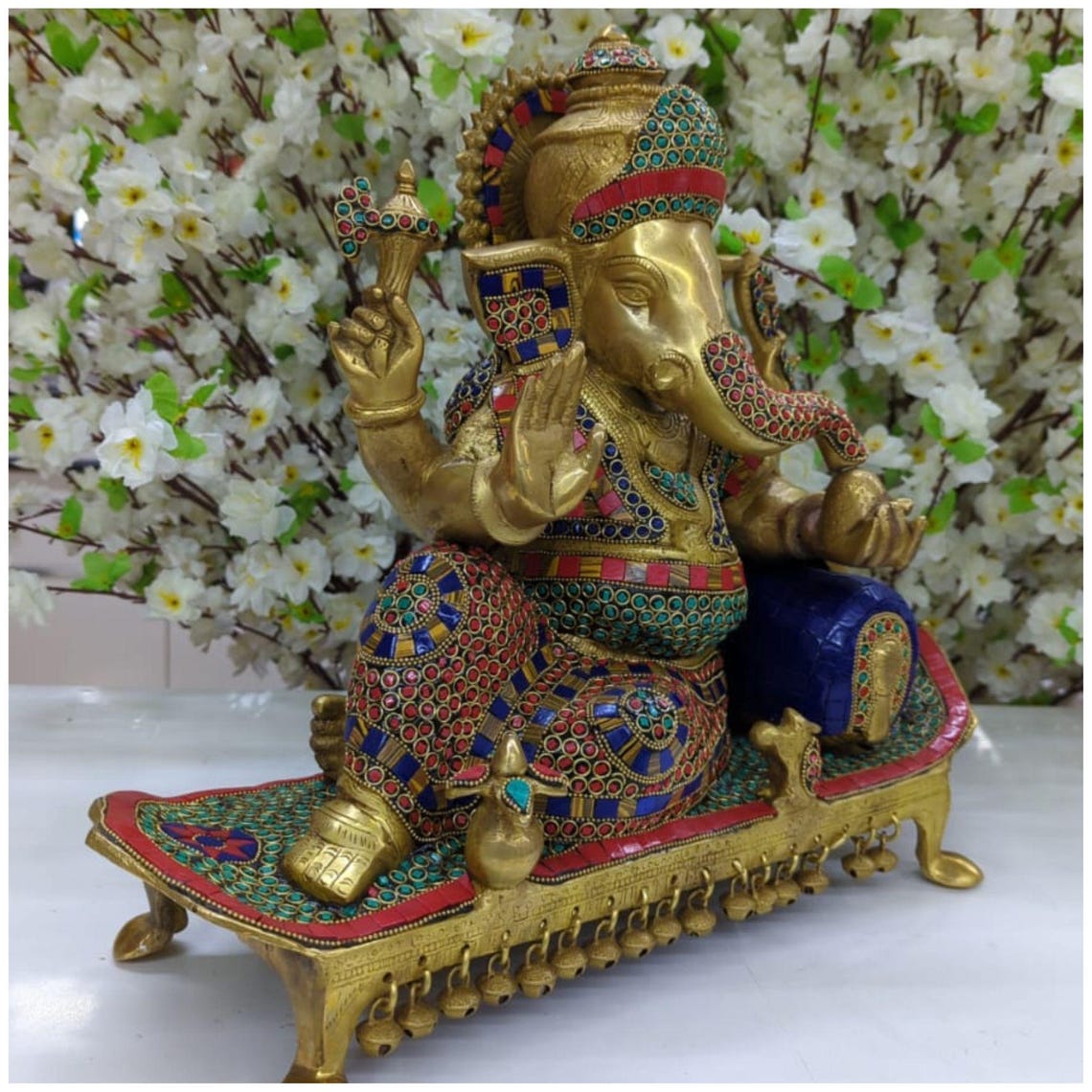 Large Ganesha Statue Big Ganesh Idol Stone Work Ganesha Figurine ...