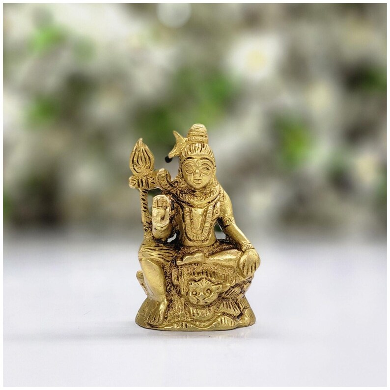 Lord Shiva Statue Small Mahadev Idol Meditating Shiva for Mandir Pooja ...