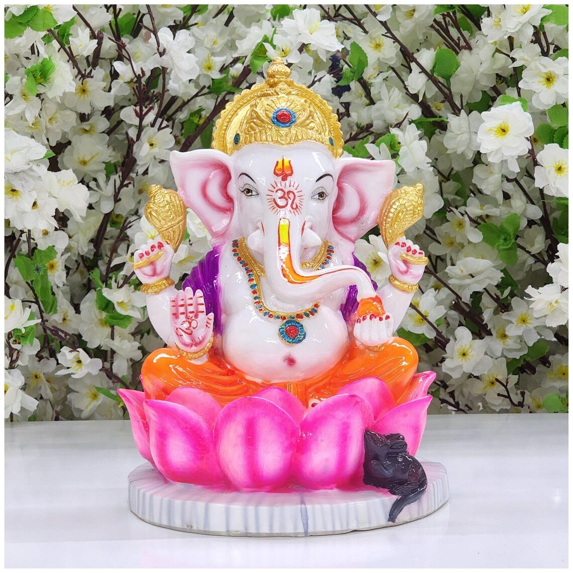 Large Ganesha Statue Ganesh Idol for Temple Good Luck God Gift for New ...