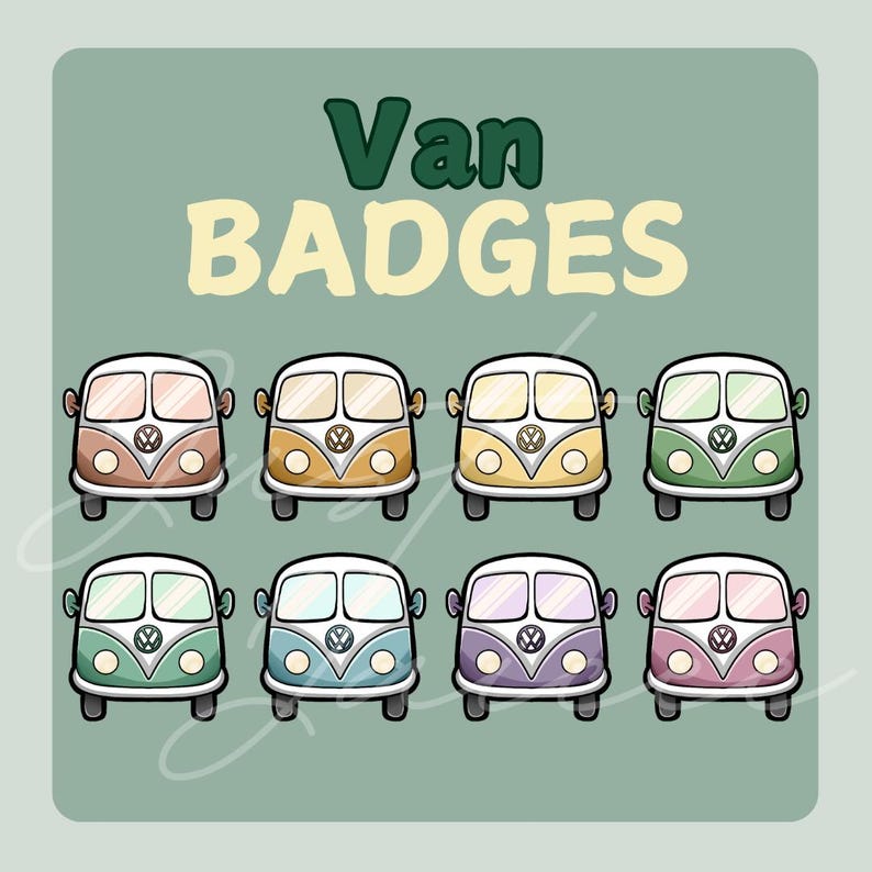 Van Sub Badges | Twitch | Kick | Discord - Etsy