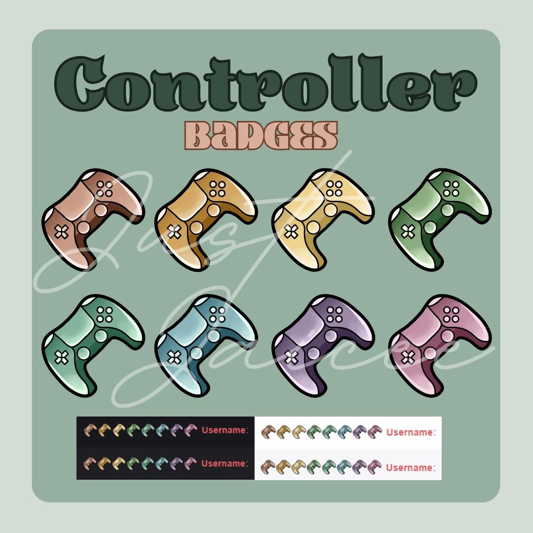 Controller Sub Badges | Twitch | Kick | Discord - Etsy