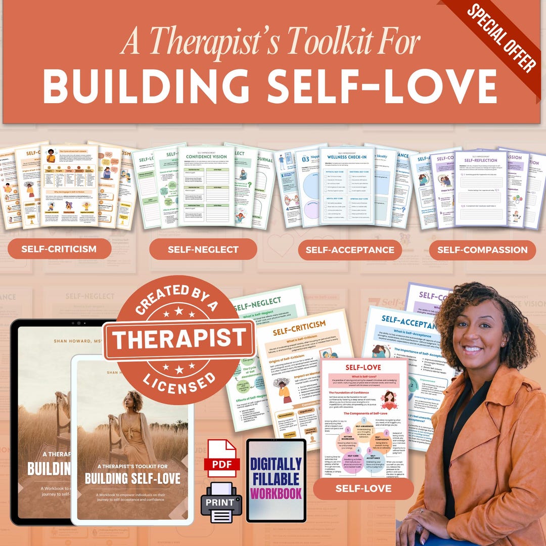 Therapy Self Love Bundle | Therapist Toolkit for Building Self-love ...