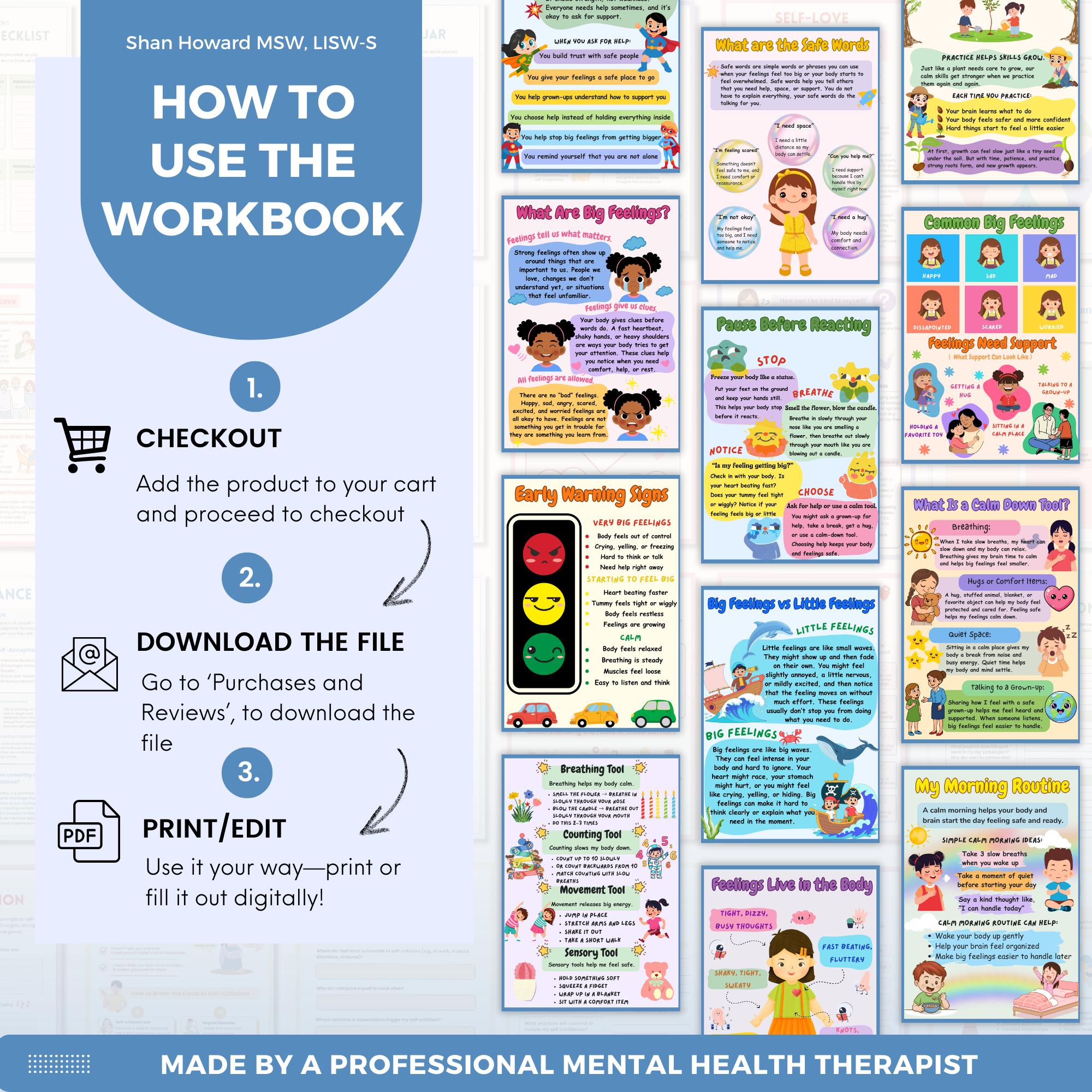 The Calm Down Toolbox for Kids Workbook - Etsy