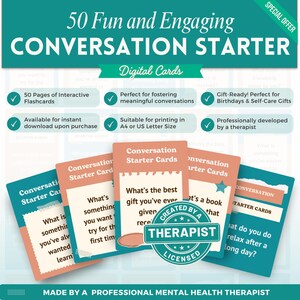 Conversation Starters: 50 Cards, Ice Breaker, Group Therapy ...