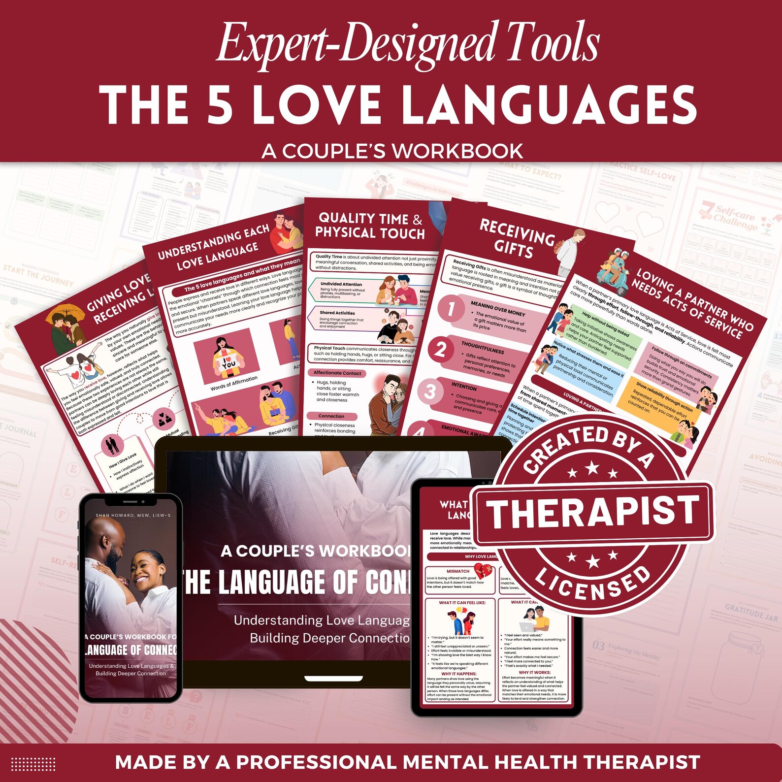 The 5 Love Languages Bundle Couple's Workbook, Relationship Prompts ...