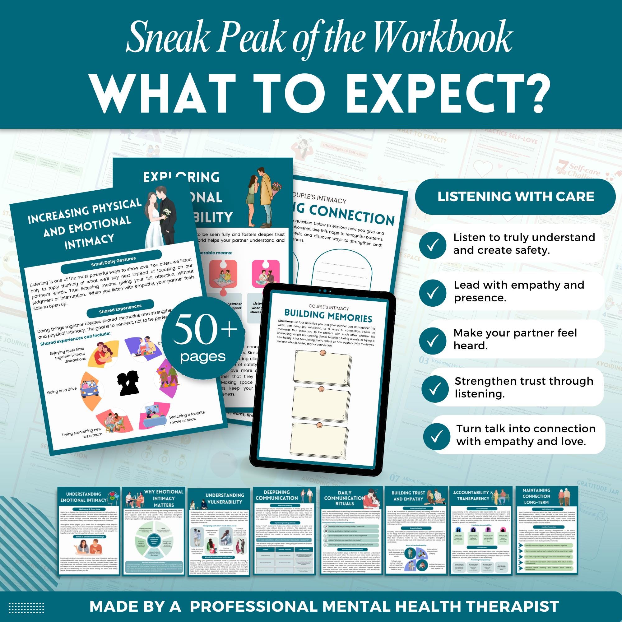 Couple's Intimacy Mega Bundle Workbook, Therapy Worksheets ...