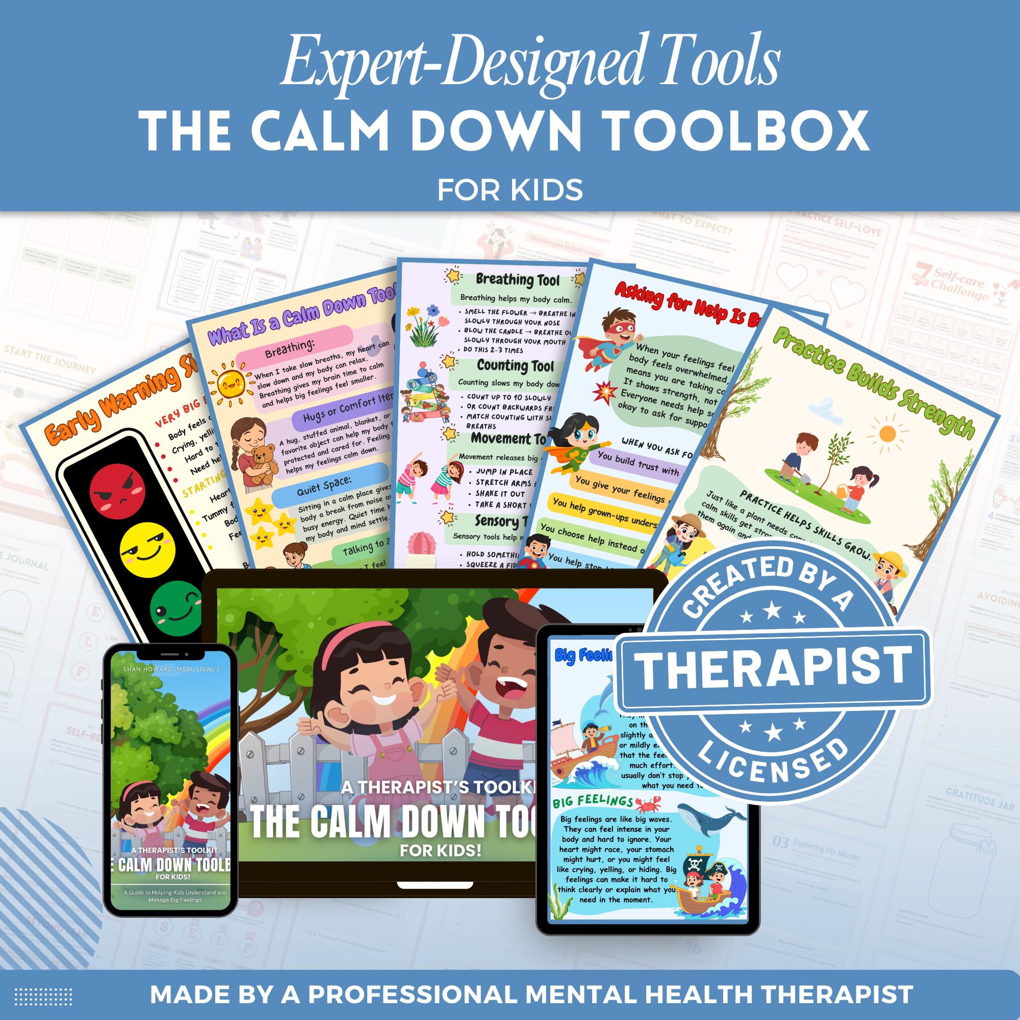 The Calm Down Toolbox for Kids Workbook - Etsy